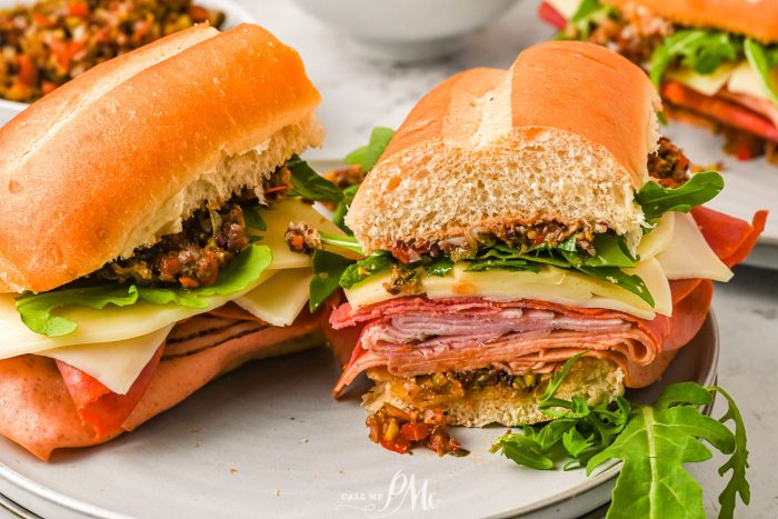 Classic New Orleans Muffuletta Sandwich