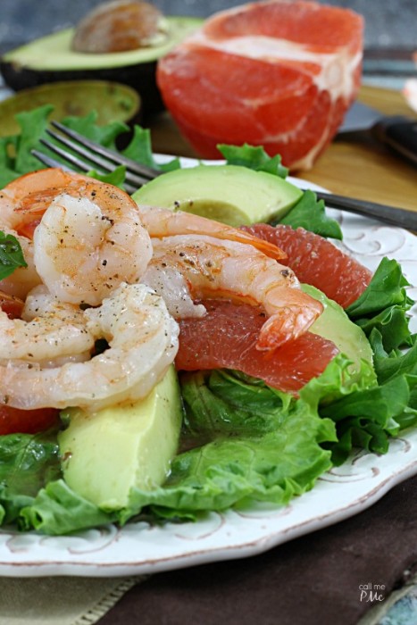 Grapefruit Avocado Shrimp Salad
