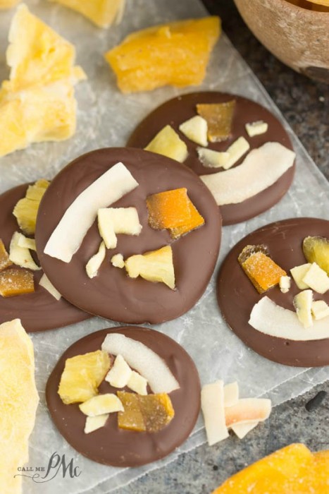 Tropical Dried Fruit Chocolate Bites