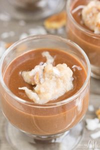 German Chocolate Homemade Pudding