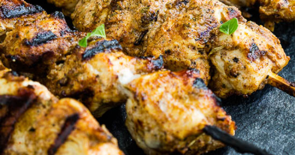 GRILLED CHICKEN SHAWARMA SKEWERS