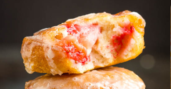 GLAZED STRAWBERRY FRITTERS