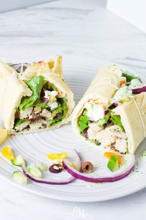 EASY GREEK CHICKEN GYRO WITH TZATZIKI SAUCE