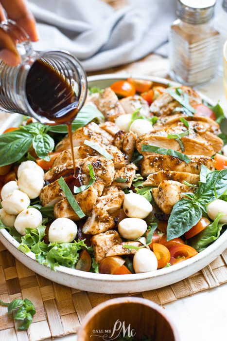 EASY BALSAMIC CHICKEN CAPRESE SALAD RECIPE