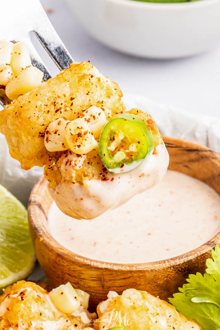 MEXICAN STREET CORN TOTCHOS RECIPE {Tater Tots Nachos}