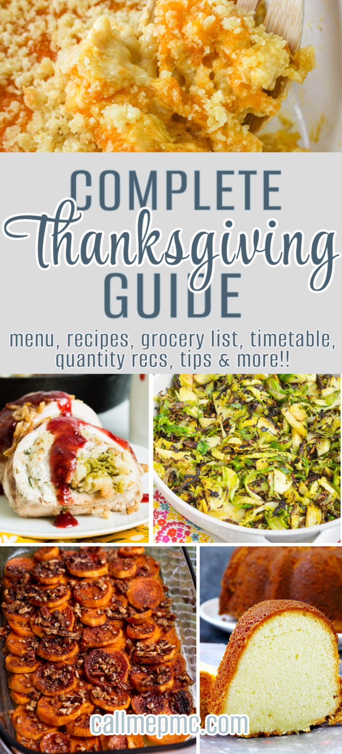 THANKSGIVING DINNER MENU AND RECIPES