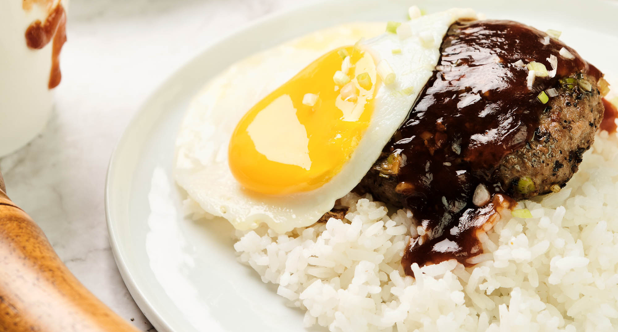 Hawaiian Loco Moco {Hamburger Steak}