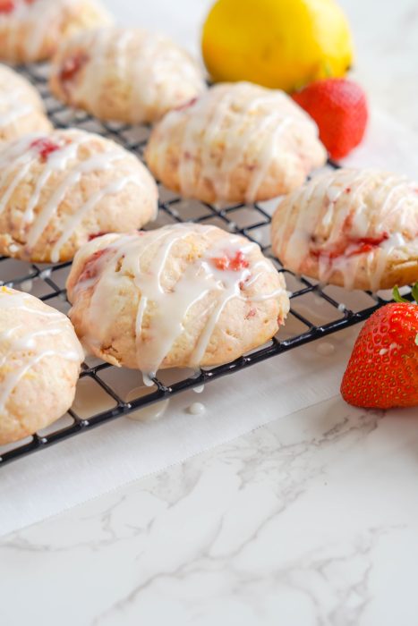 Strawberry Lemon Cookies No Cake Mix