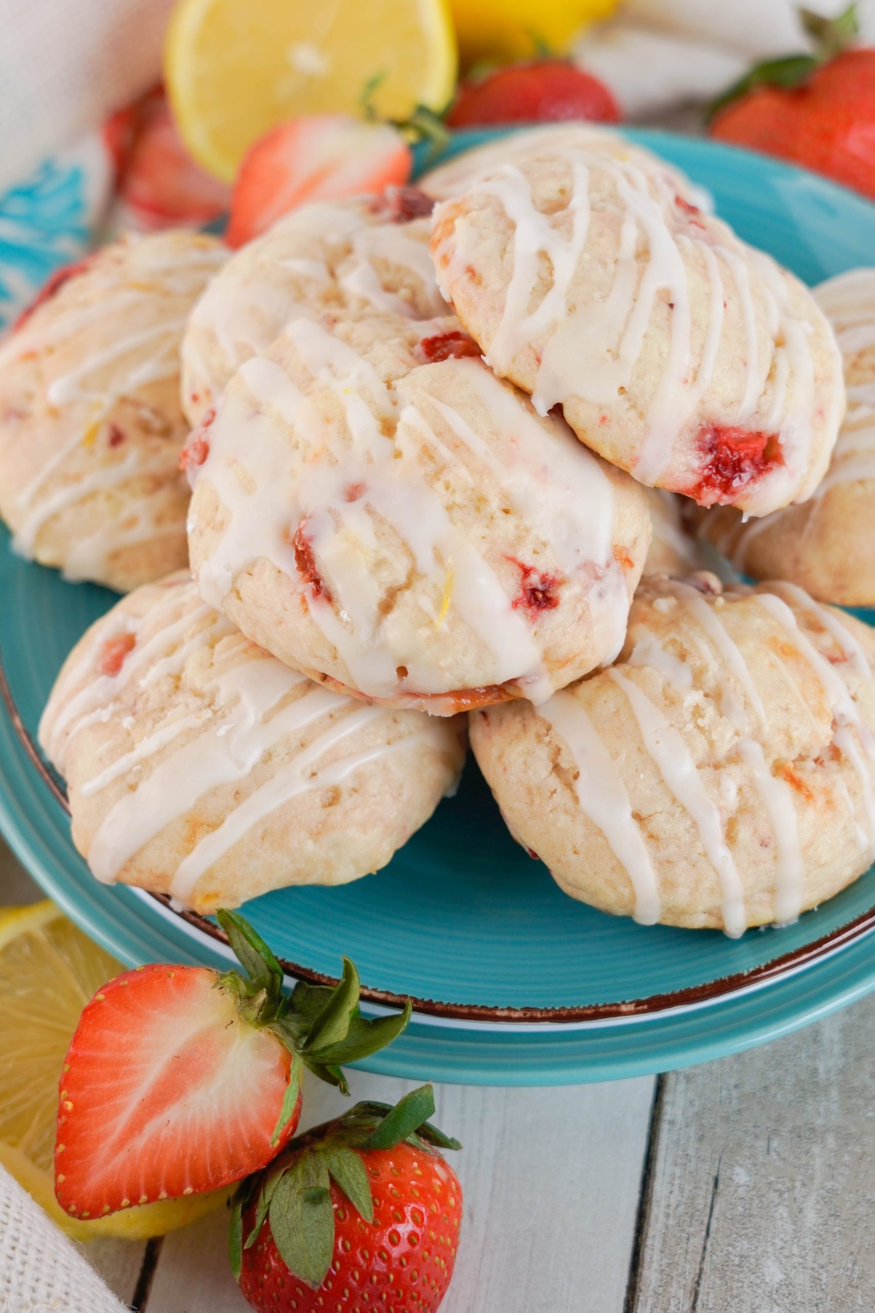 Strawberry Lemon Cookies No Cake Mix