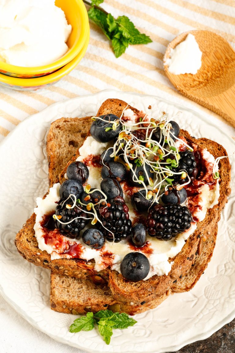 Black and Blueberry Ricotta Toast