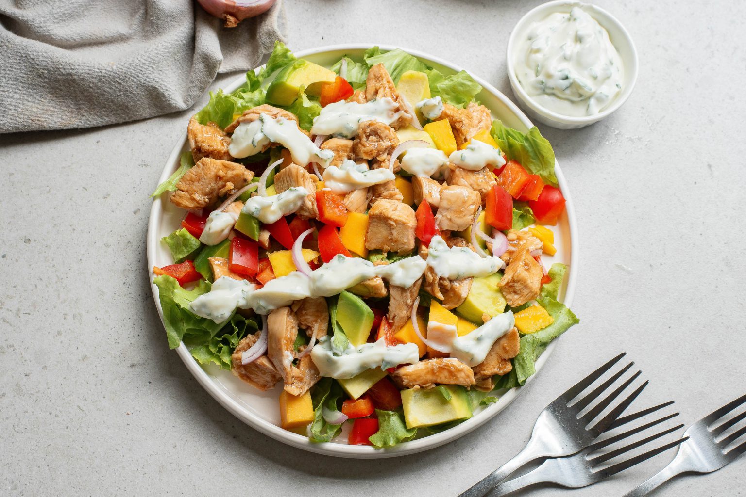 Grilled Chicken Avocado Mango Salad