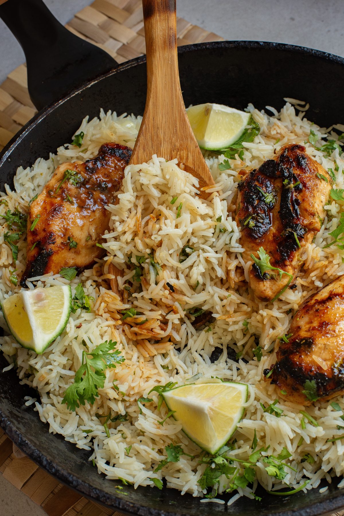 One Pan Cilantro Lime Chicken and Cilantro Rice