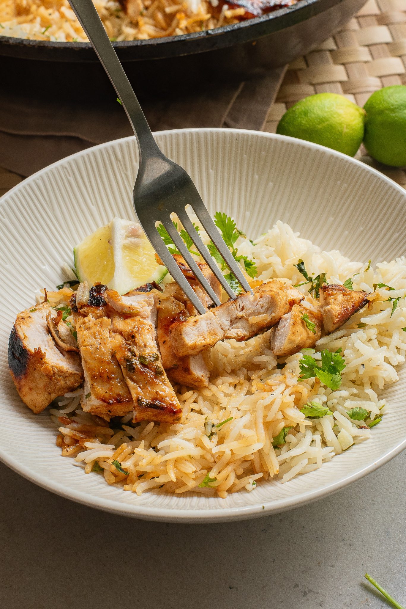 One Pan Cilantro Lime Chicken and Cilantro Rice