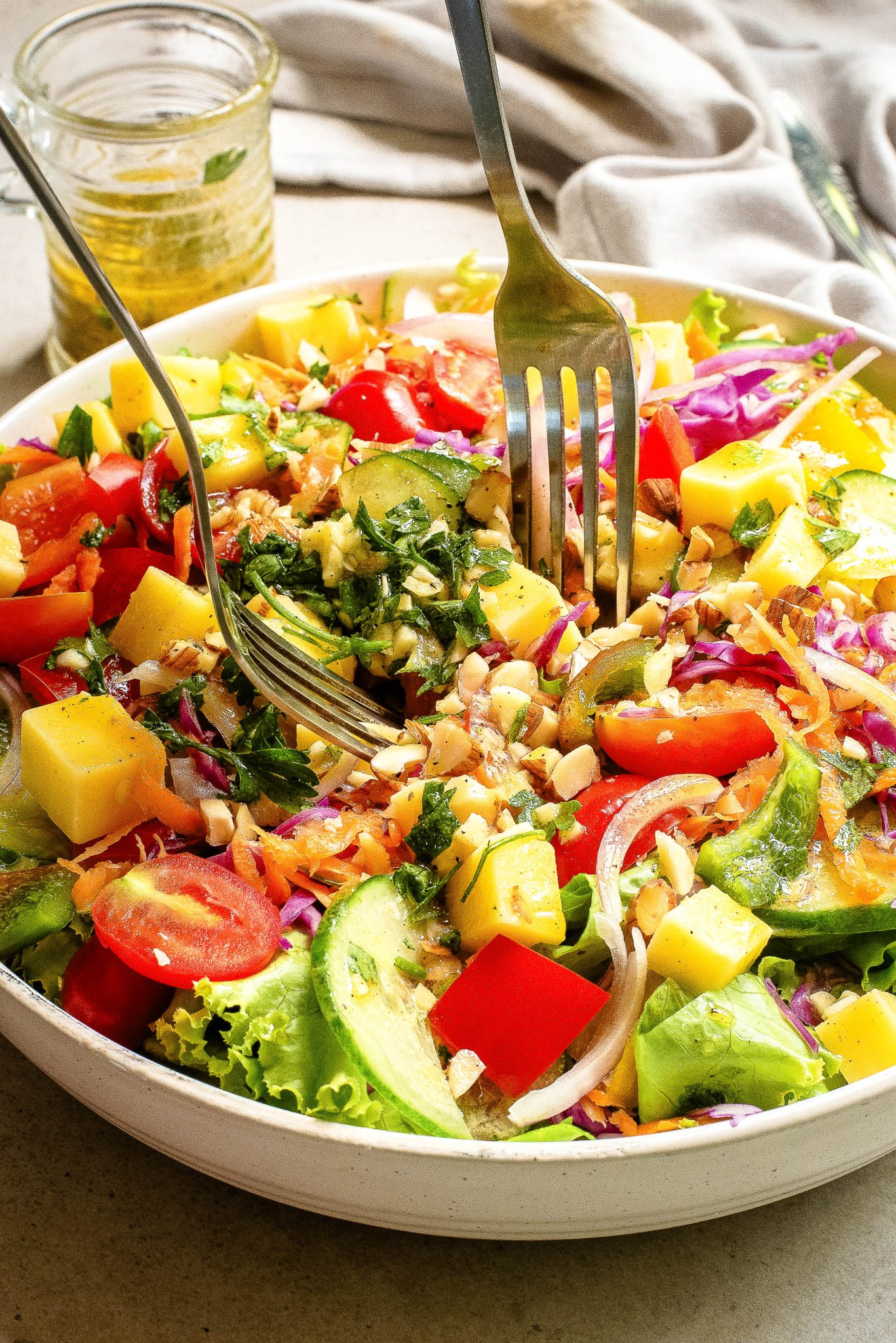 Honey Mustard Rainbow Salad
