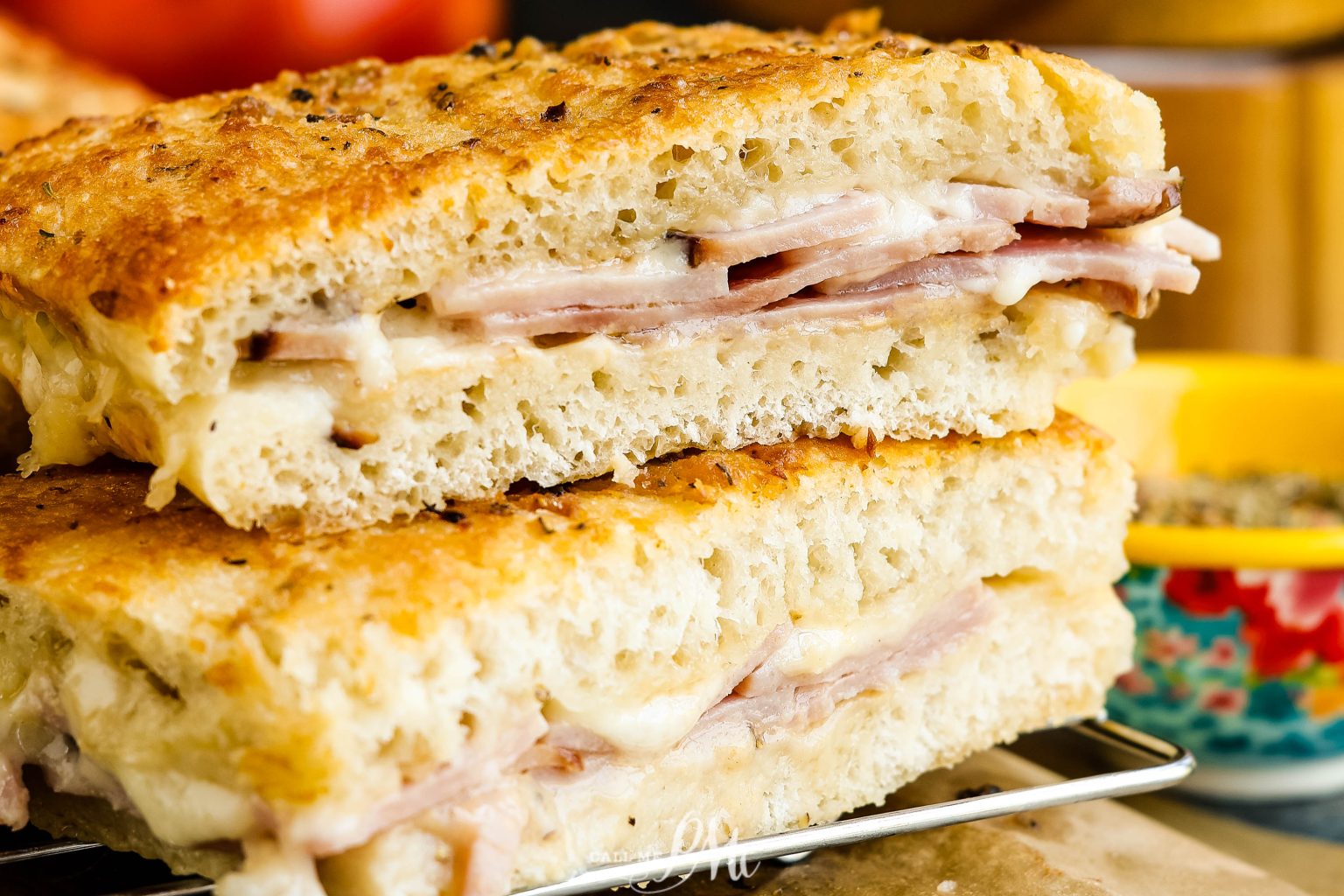 Ham and Cheese Slab Sandwich
