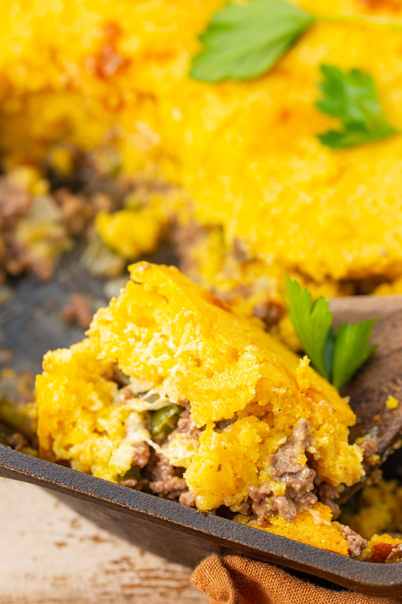 Cornbread Casserole with Ground Beef