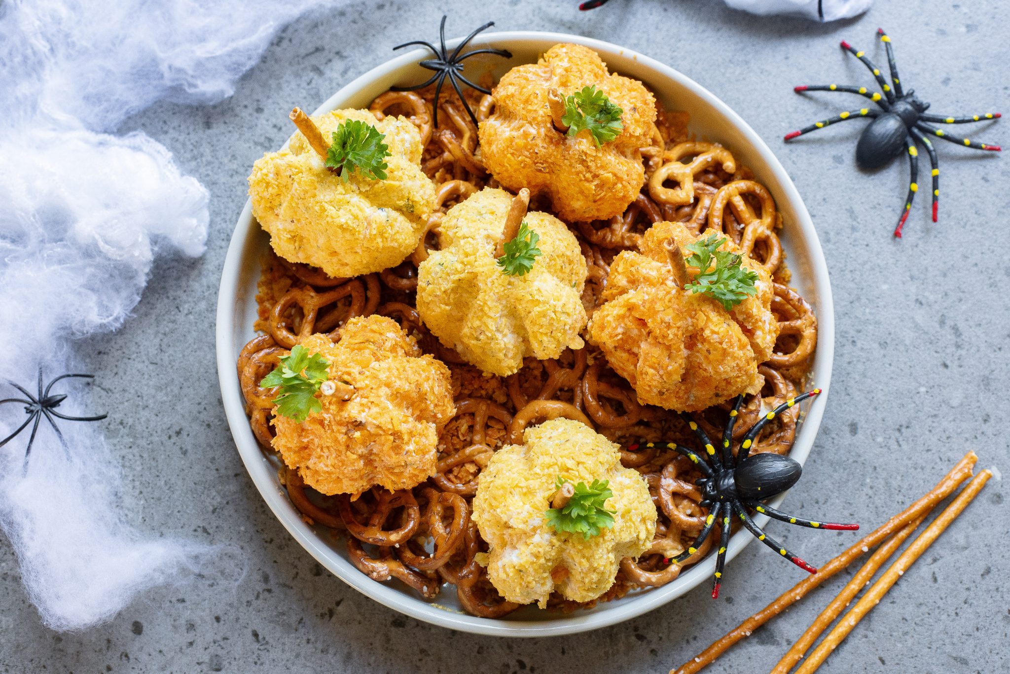 Pumpkin-Shaped Cheeseball: A Spooky Halloween Party Snack