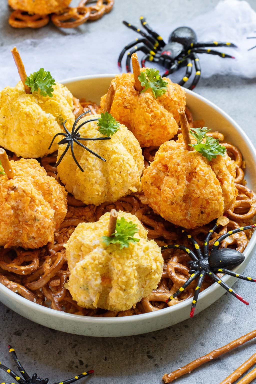 Pumpkin-Shaped Cheeseball: A Spooky Halloween Party Snack