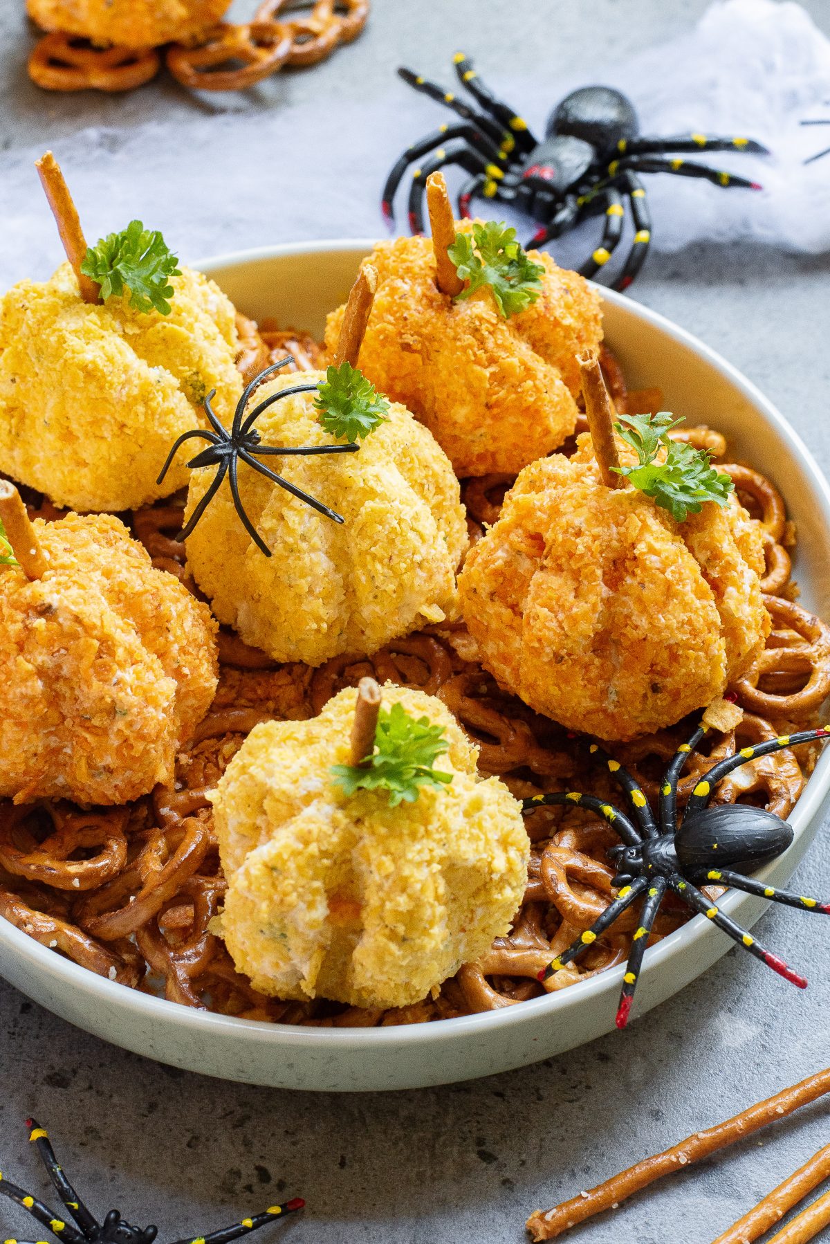 Pumpkin-Shaped Cheeseball: A Spooky Halloween Party Snack