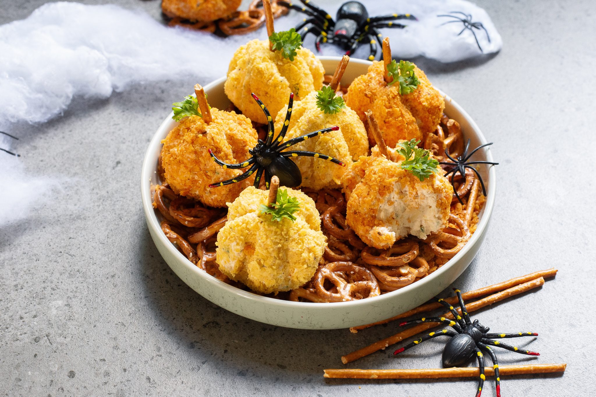 Pumpkin-Shaped Cheeseball: A Spooky Halloween Party Snack