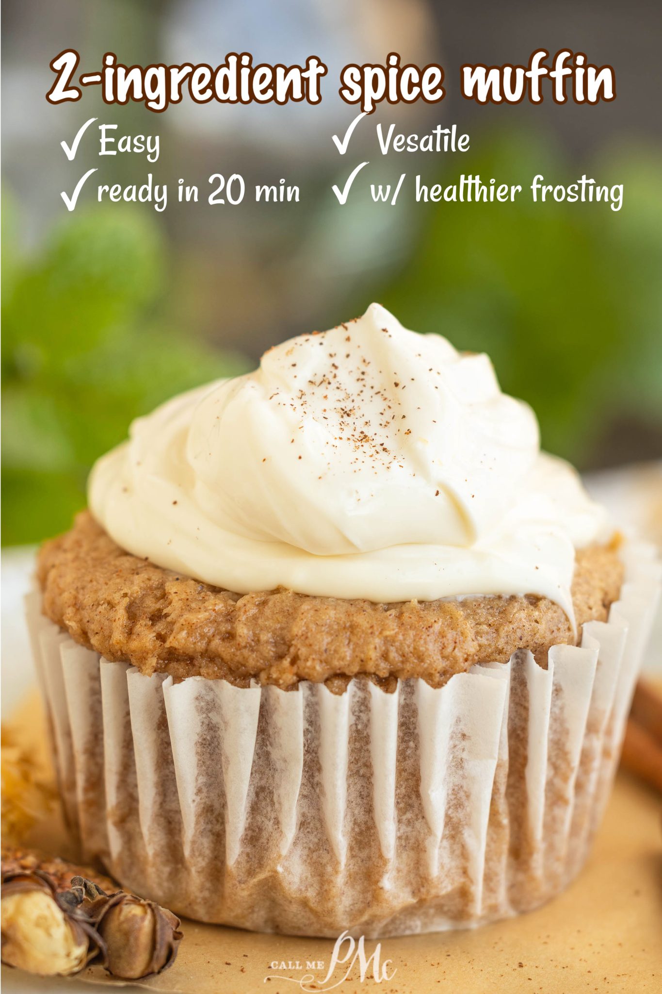 2-Ingredients Spice Muffins {with Cake Mix}