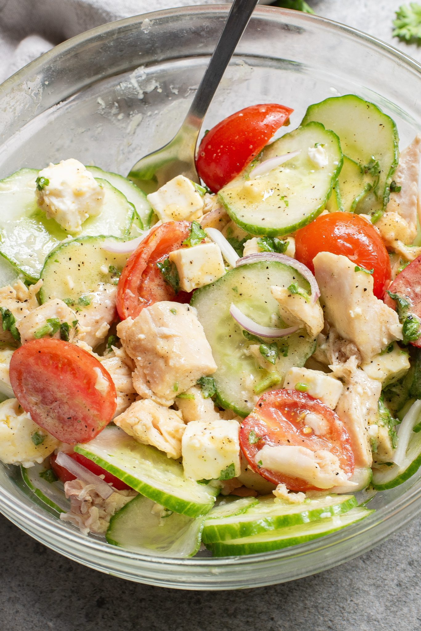 Chicken Cucumber Salad {Keto}