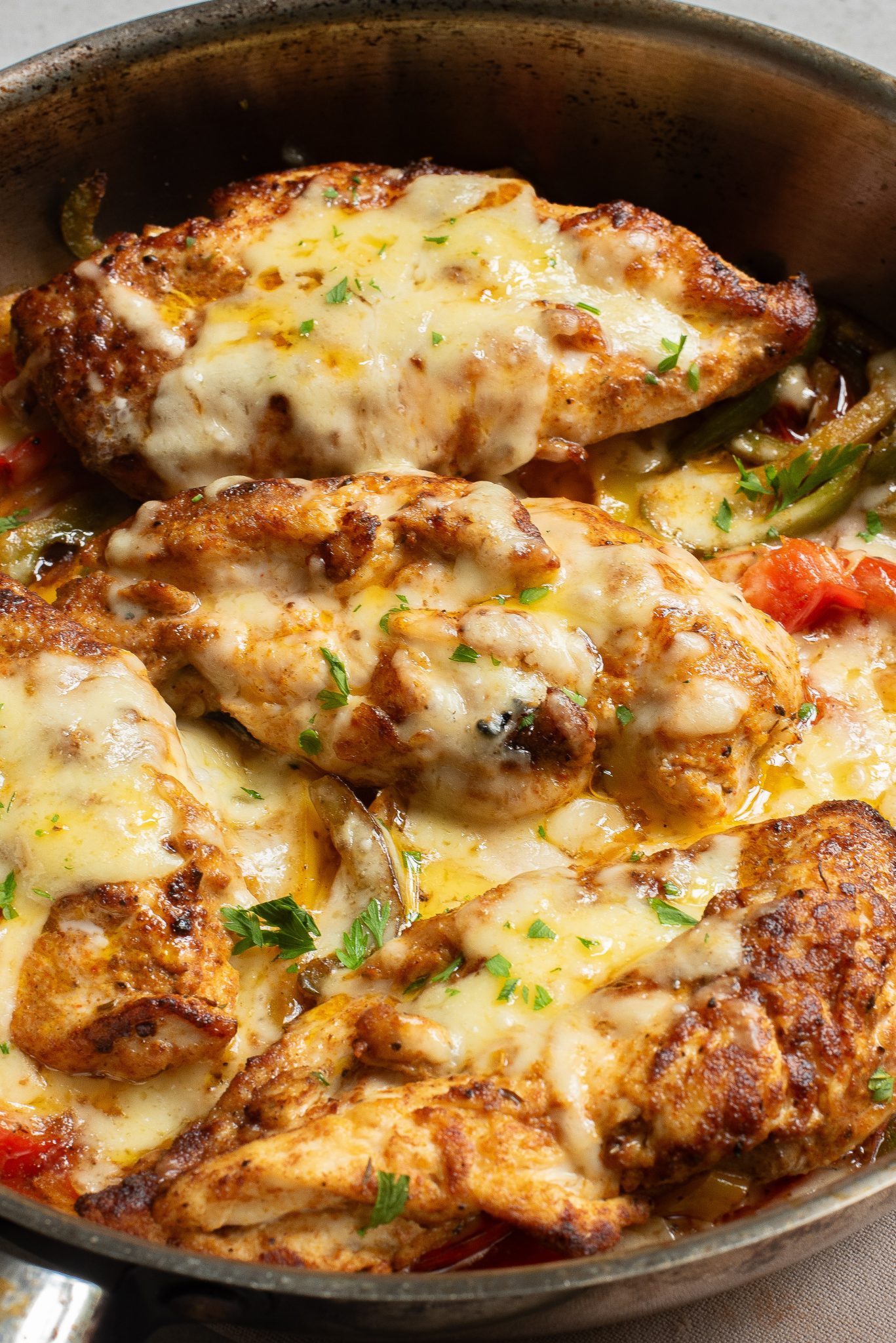 Cheesy Baked Fajita Chicken