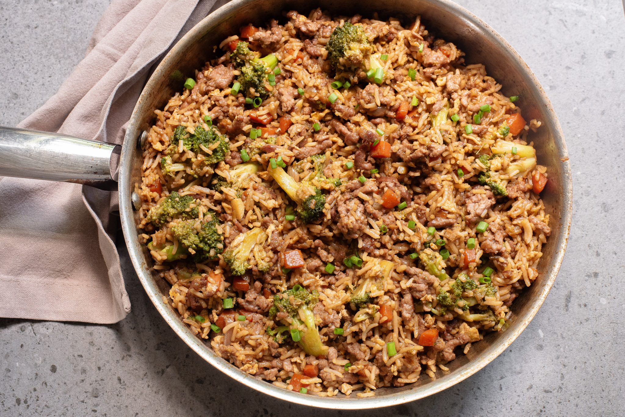 Ground Beef Fried Rice