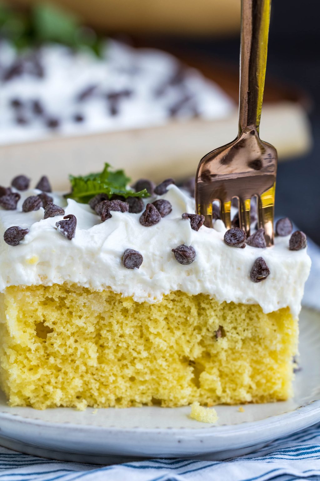 Cannoli Sheet Cake with Whipped Ricotta Icing