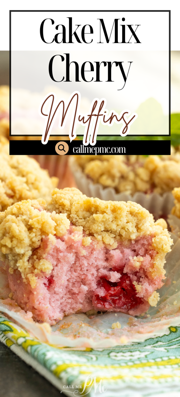 Cake Mix Cherry Muffins